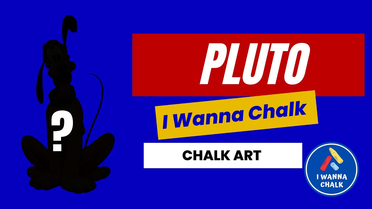 Yippee! Disney's Pluto Sidewalk Chalk Art - Time-lapse Drawing - YouTube