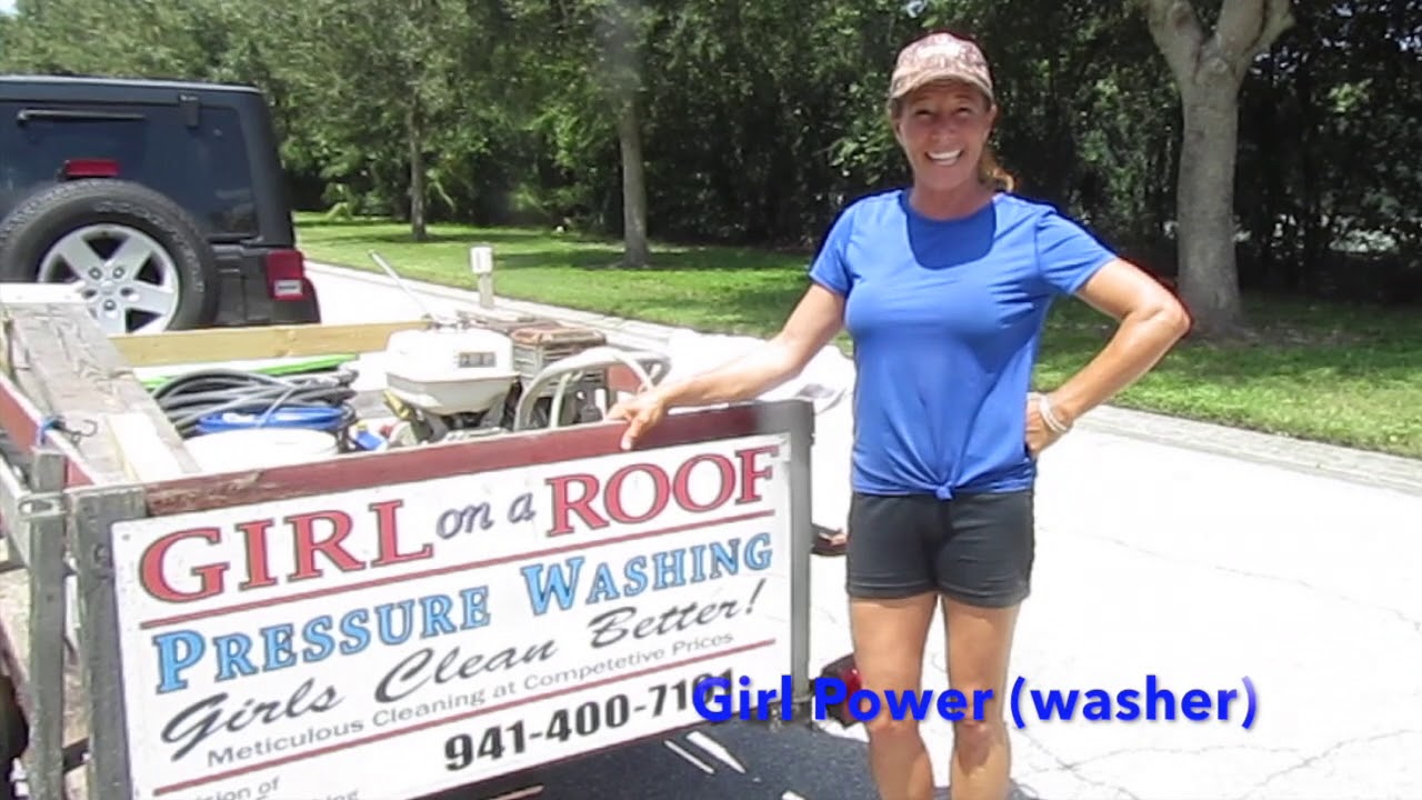 Girl on a Roof/Pressure Washing - YouTube