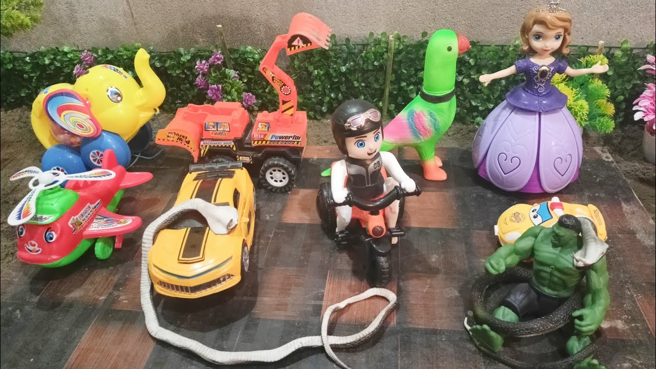 CAR , JCB baby doll, helicopter toy | new car , train, helicopter, cow ...