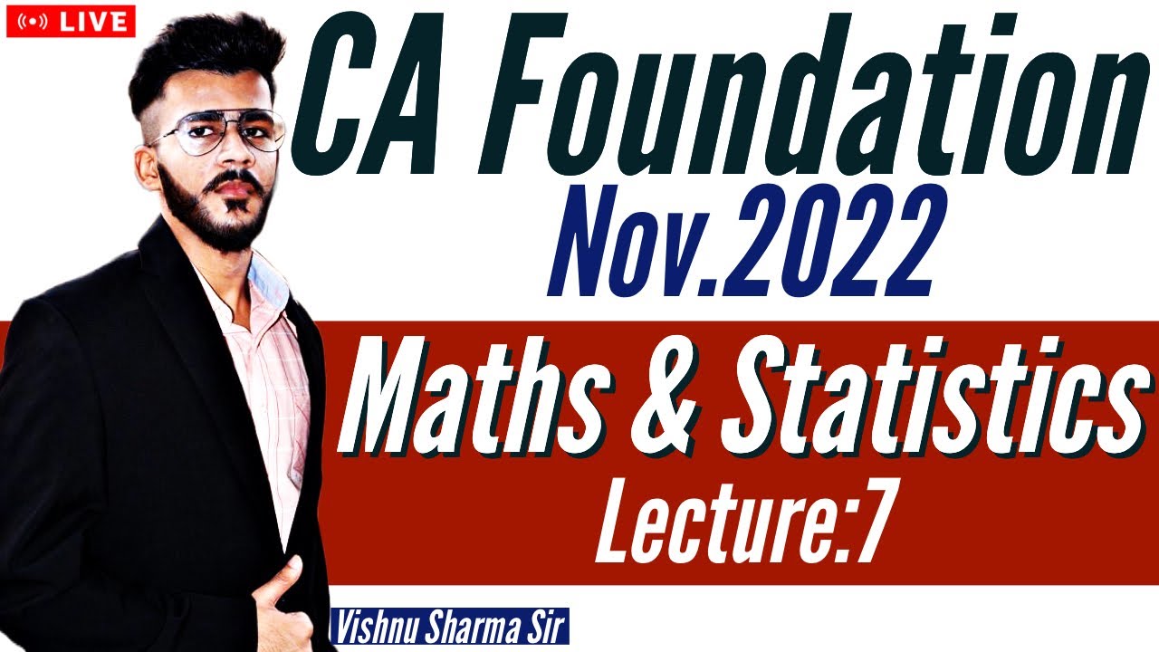 Lecture:-7 Statistics | CA/CMA FOUNDATION Nov.2022 I Median and ...