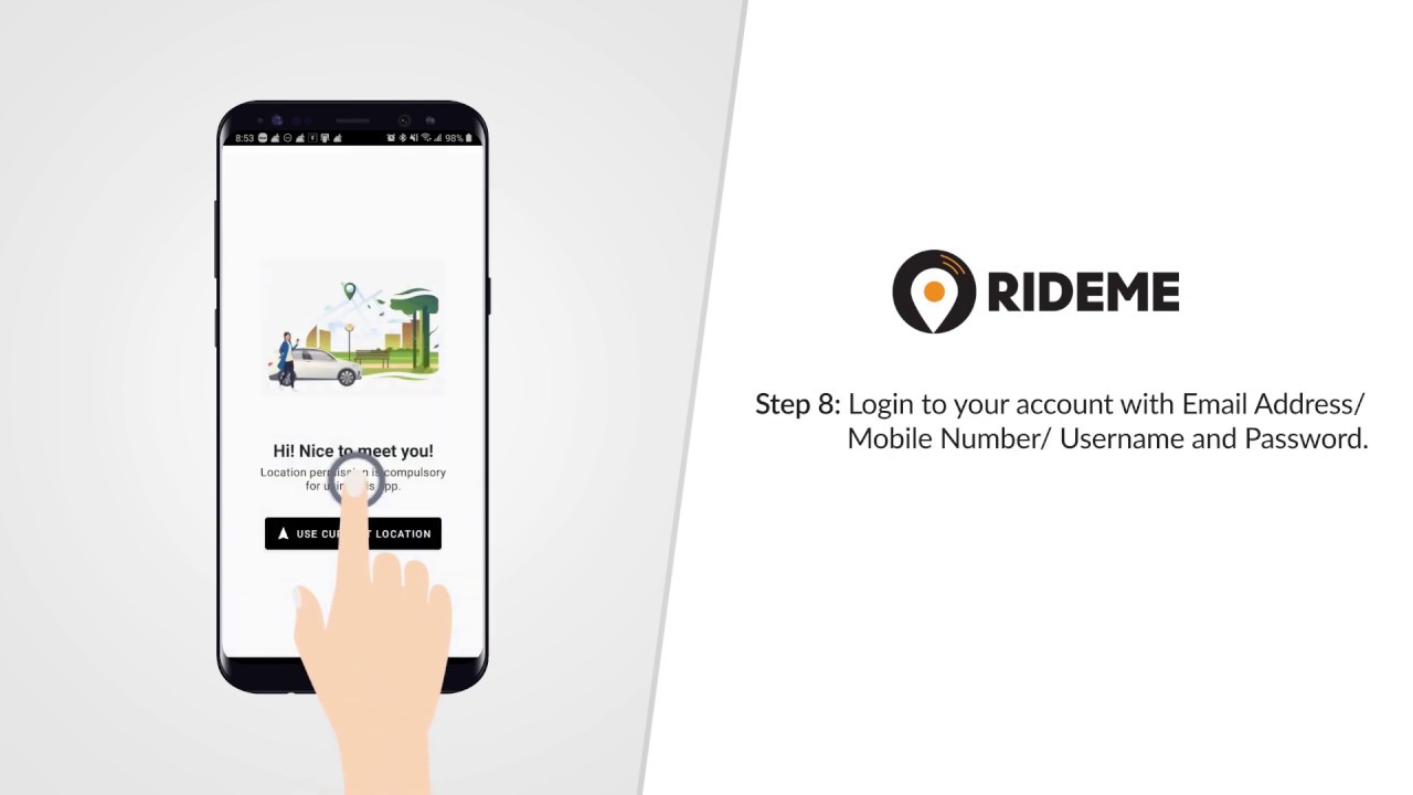 How to register in RideMe Customer App | RideMe - YouTube