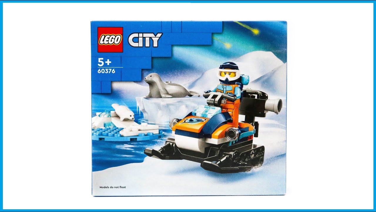 LEGO City 60376 Arctic Explorer Snowmobile Speed Build - YouTube