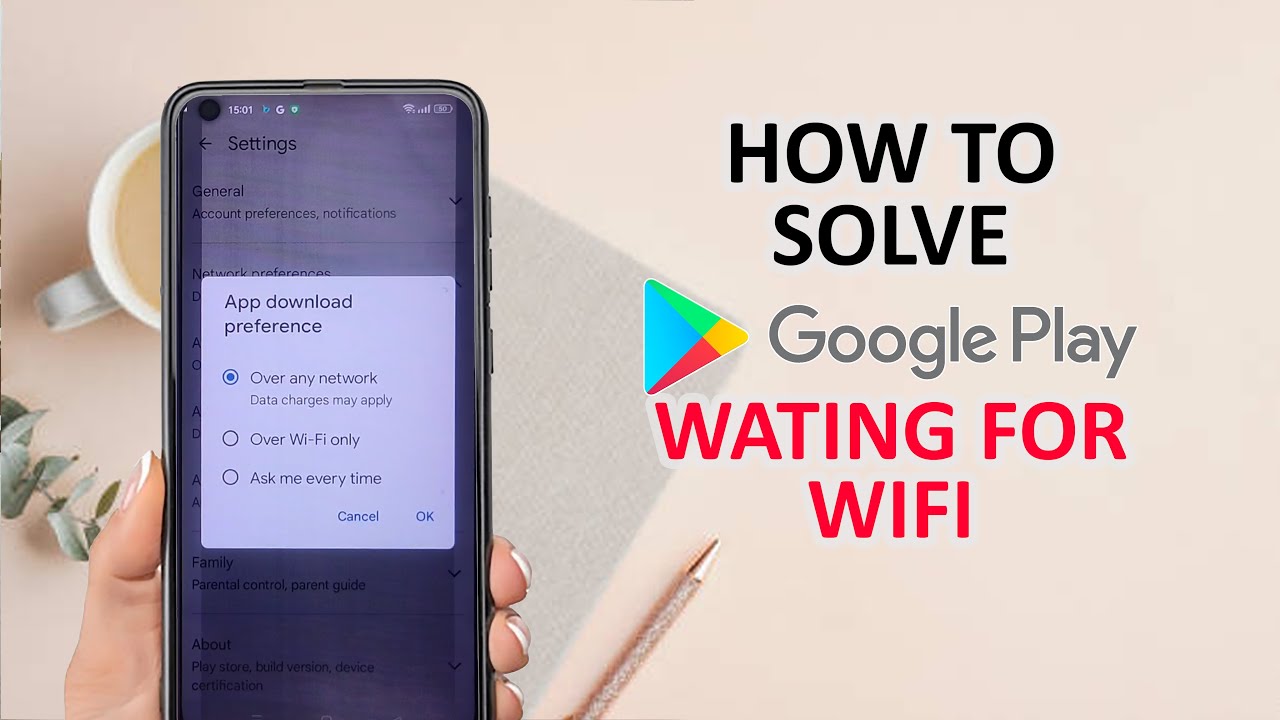 How To Solve Google Playstore Waiting For WiFi On Android - YouTube