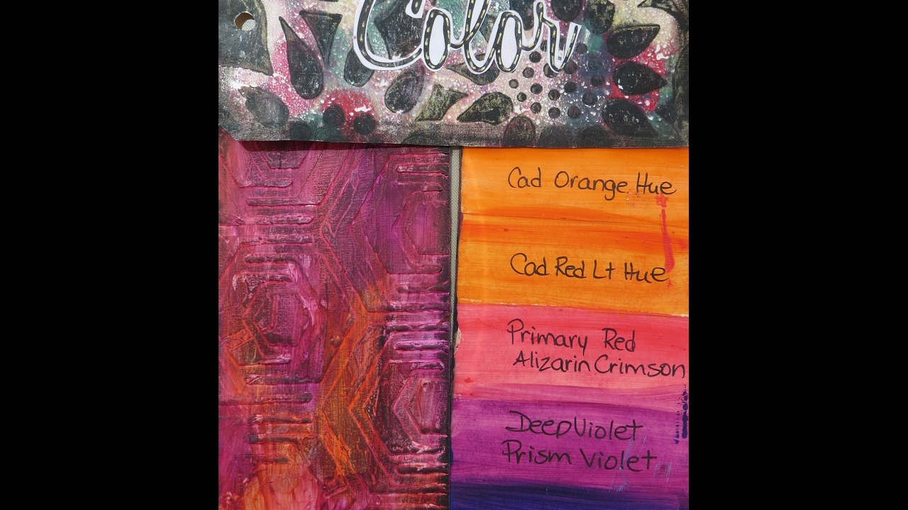 Mixed Media Art Journal Technique # 6 - Using Analogous Color Schemes ...