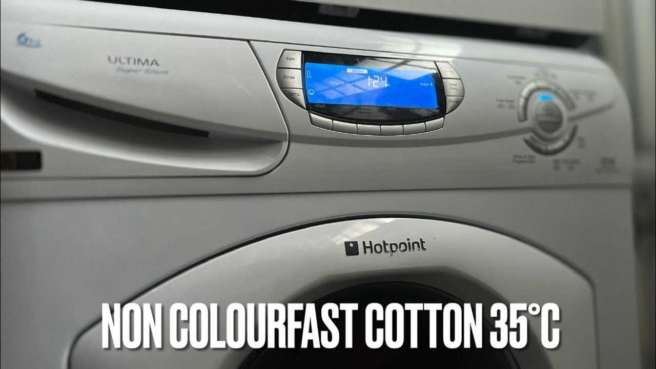 Hotpoint Ultima WF860 - Non-Colourfast Cotton 35°C - YouTube