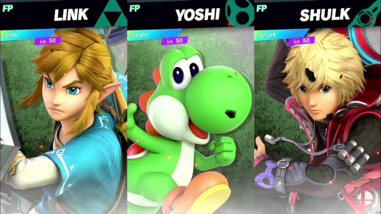 Super Smash Bros Ultimate Amiibo Fights 11pm Finals Link vs Yoshi vs Shulk - YouTube