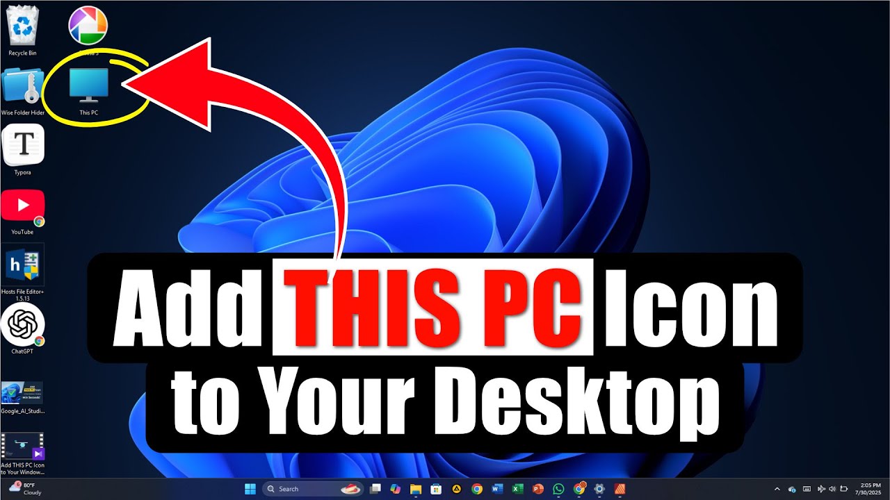 Add THIS PC Icon to Your Windows 11 Desktop in Seconds! - YouTube