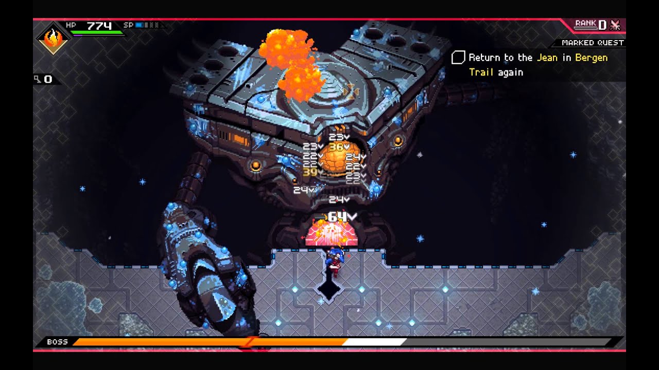 CrossCode 0.4 Temple Mine Boss fight - YouTube
