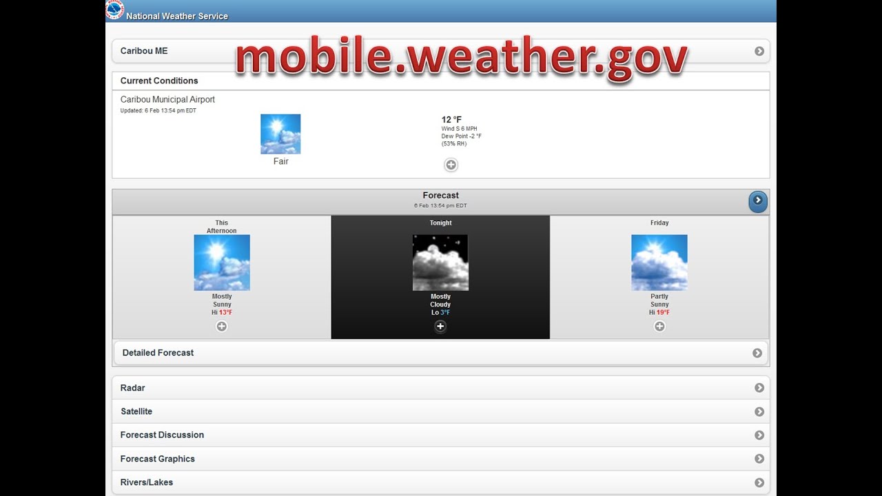 NWS Mobile Website Demo - YouTube