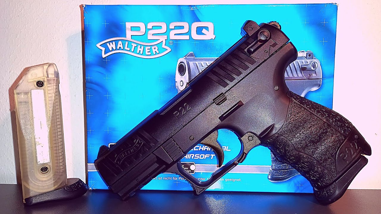 Airsoft - Walther P22Q (Springer) - Review - YouTube