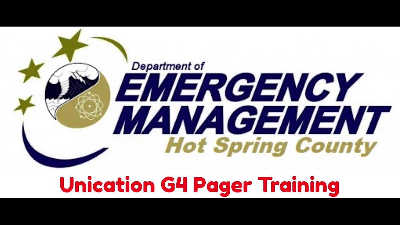 Hot Spring County Unication G4 Pager Training - YouTube