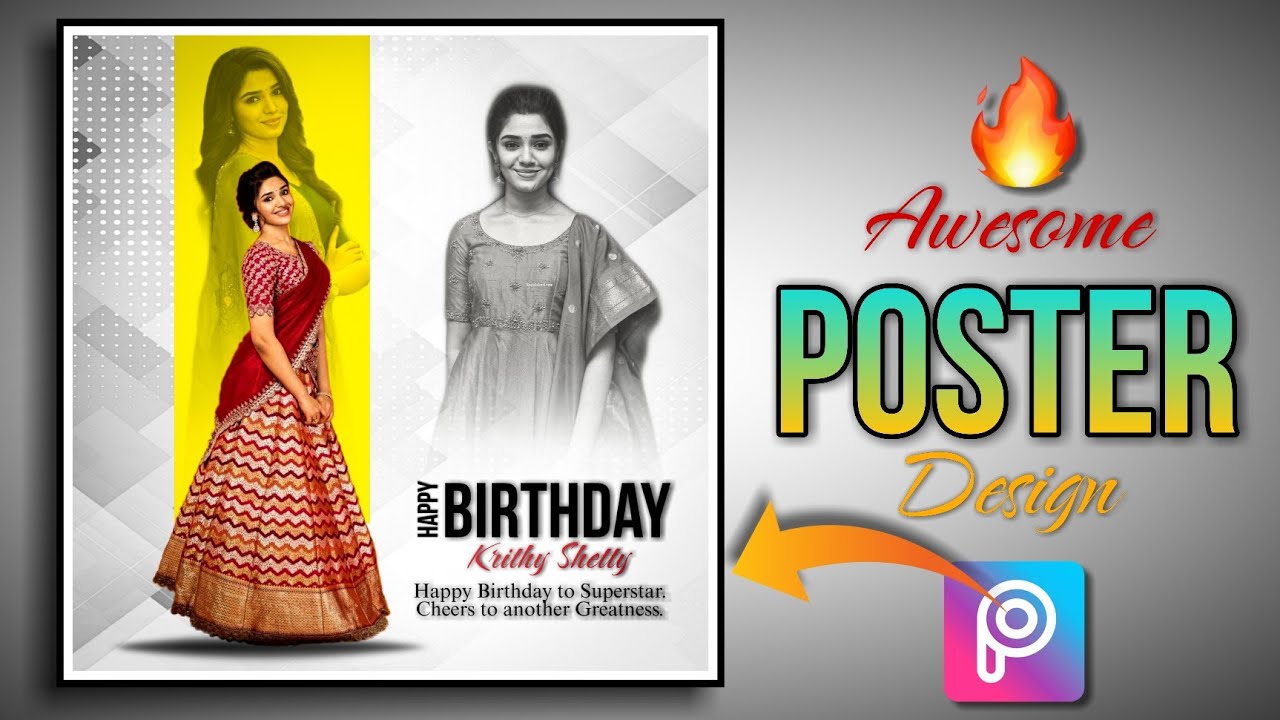 Awesome Happy Birthday Poster Photo Editing | PicsArt Happy Birthday ...