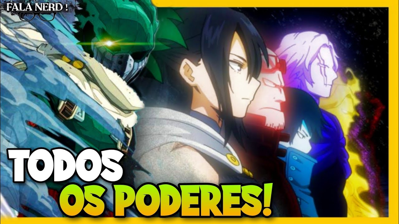REVELADO! TODOS OS PODERES DO ONE FOR ALL! BOKU NO HERO ACADEMIA - YouTube
