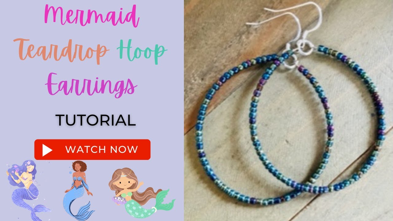 Mermaid Teardrop Earring Tutorial, How To Make Memory Wire Teardrop ...