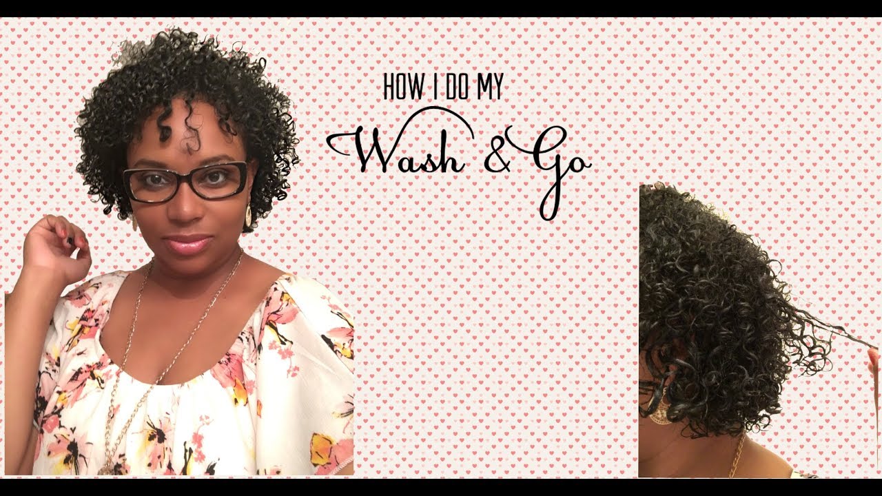 Wash and Go on 3b/3c Naturally Curly Hair Awkward Length - YouTube