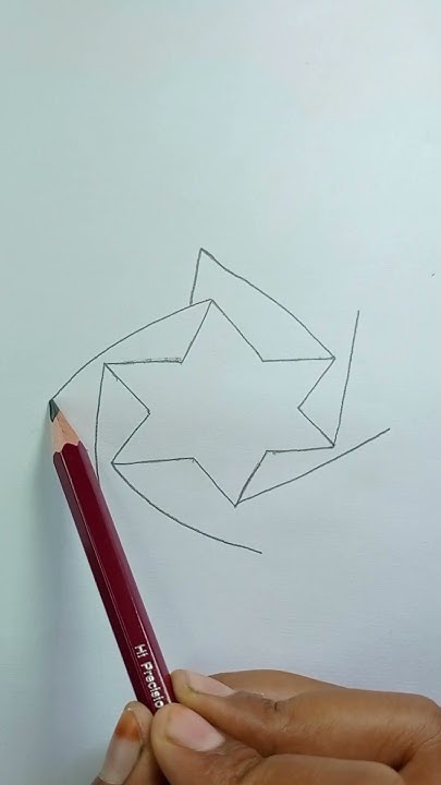 How to draw 3D star drawing | 3D drawing tutorial #trending #shorts ...