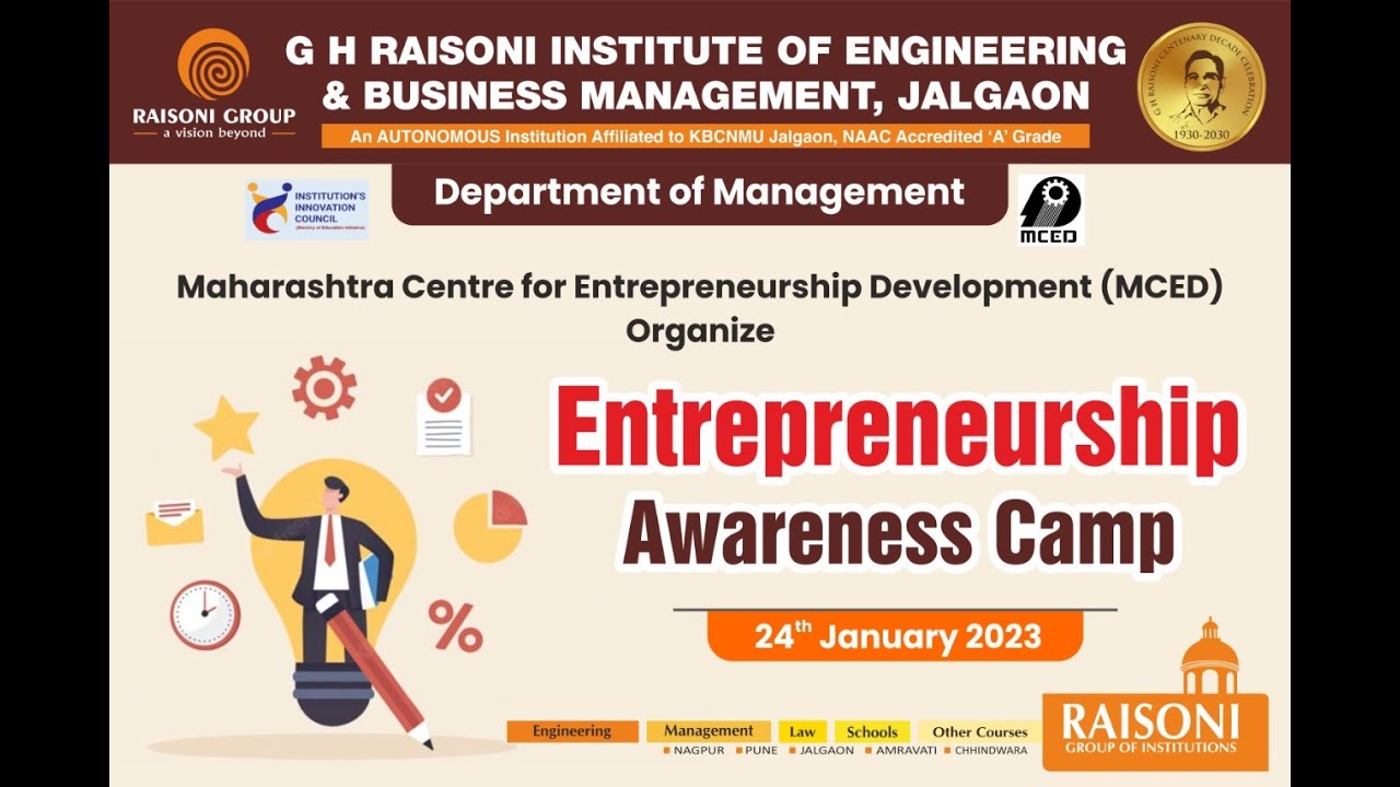 Maharashtra Centre for Entrepreneurship Development (MCED) Organize ...