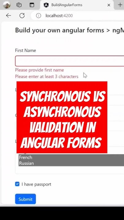Understanding the angular synchronous and asynchronous validations #angular #shorts - YouTube