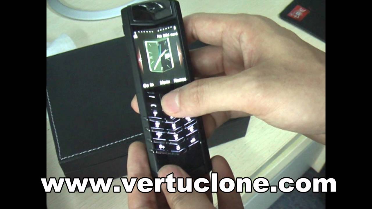 Vertu signature CEO 168 Genuine Luxury phone full black - YouTube