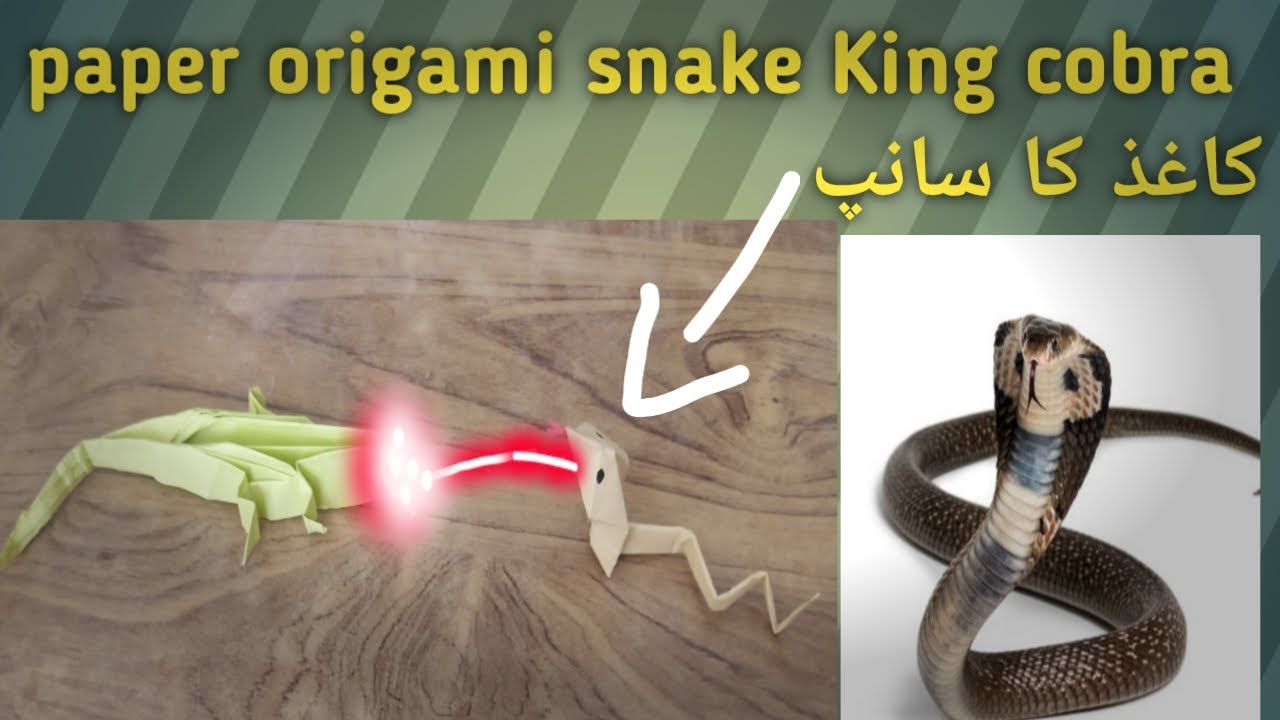 how to make a paper snake origami king cobra/kagaj ka snake kaise ...