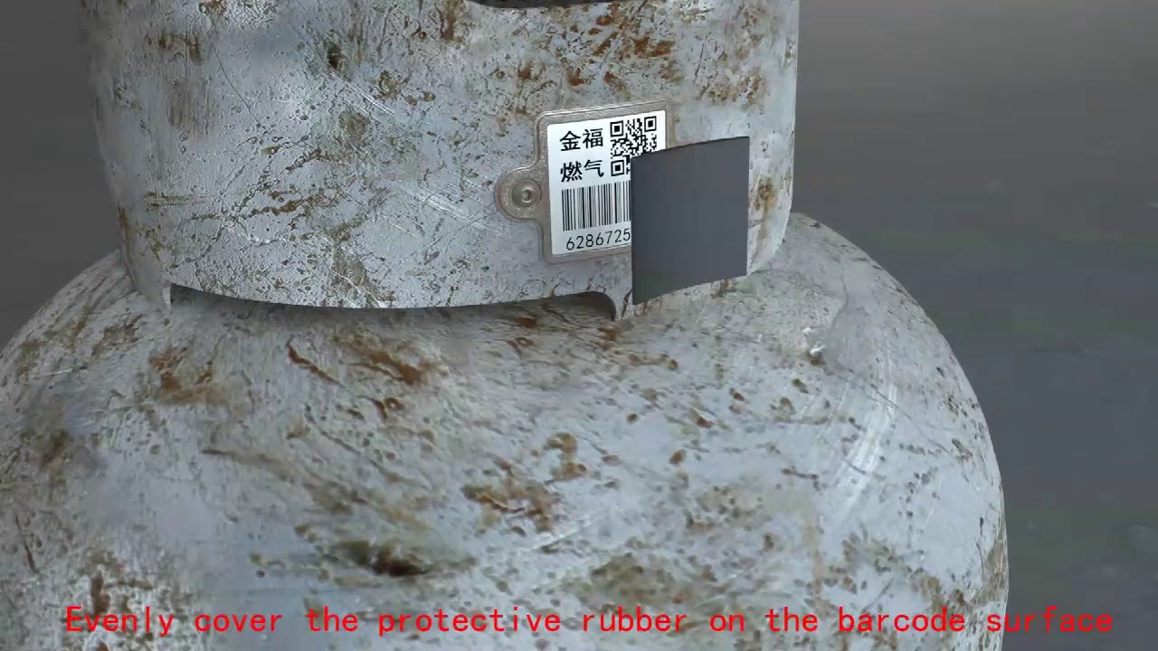 Metal Ceramic Barcode Tag LPG Cylinder Tracking OEM Waterproof - YouTube