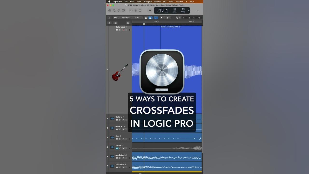 Logic Pro - 5 Ways to Create Crossfades - YouTube