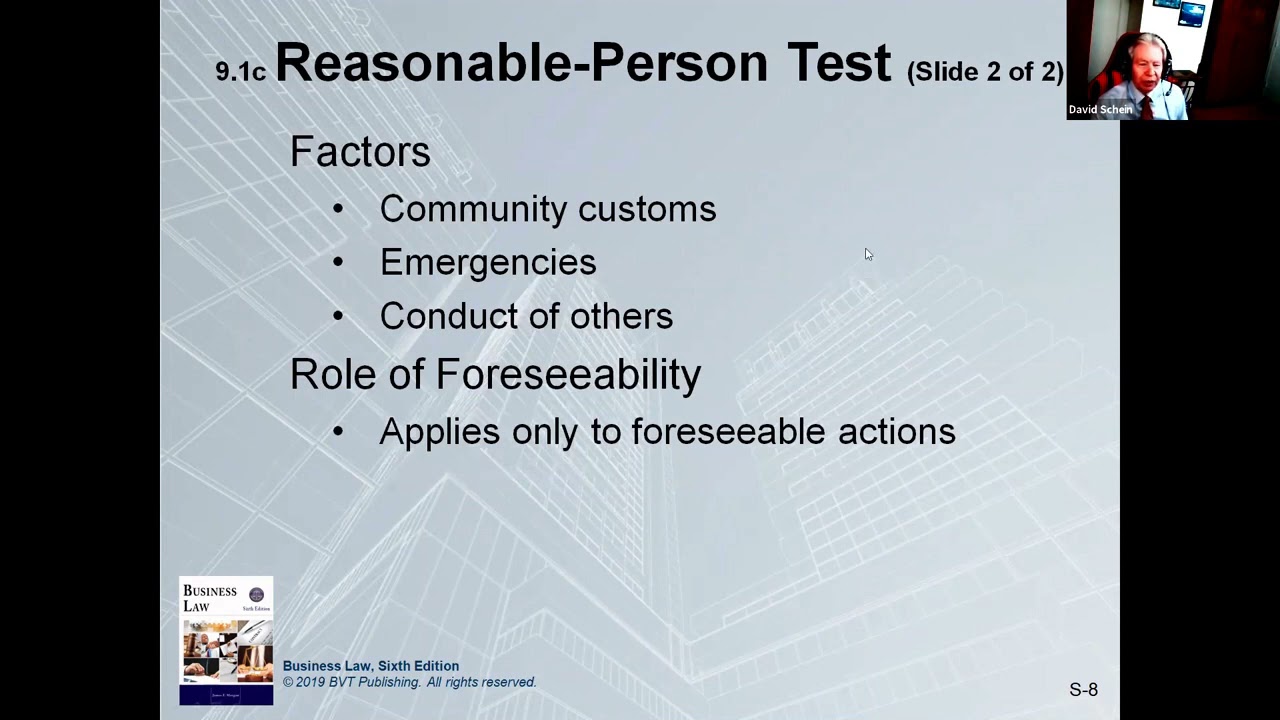 The Reasonable Person Test (Business Law 101 #55) - YouTube
