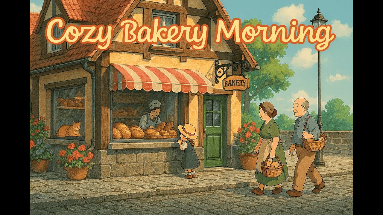 A Cozy Bakery Morning | Ghibli Style Animation - YouTube