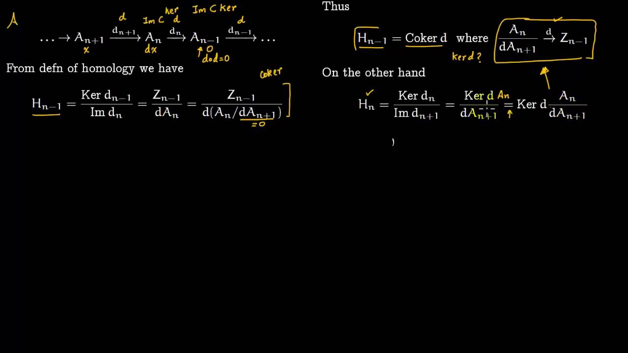 Homology LES from Snake Lemma - YouTube