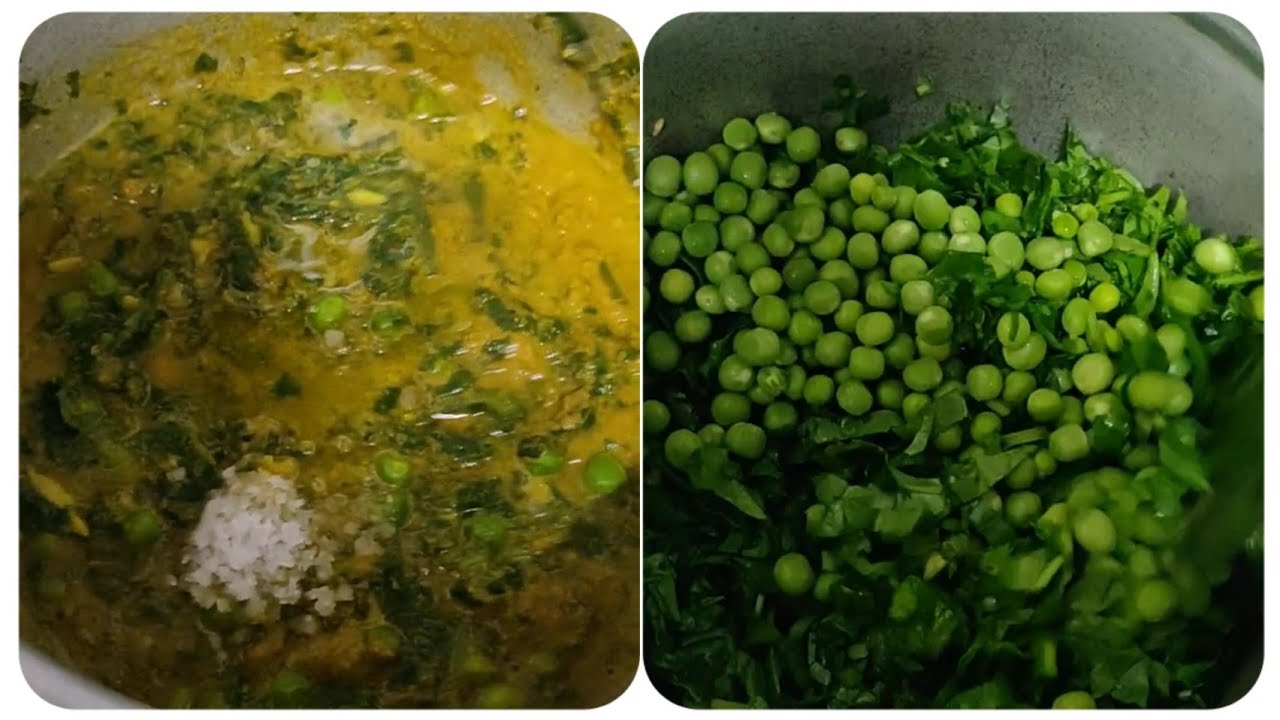 palak batani masala#palak peas masala#palak mutter #indianfood # ...