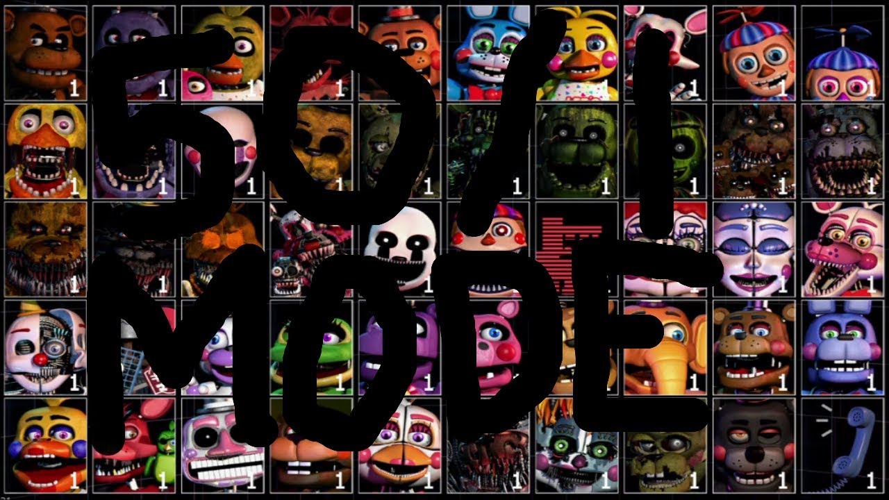 FNAF ULTIMATE CUSTOM NIGHT || 50/1 MODE BEAT! - YouTube