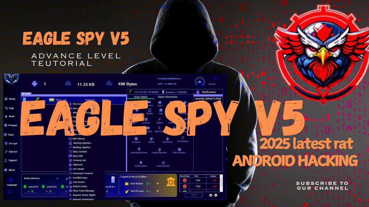 Eagle Spy V5 – Next-Level Android Hacking RAT (2025) | Stealth, Remote Control & Full Features ...