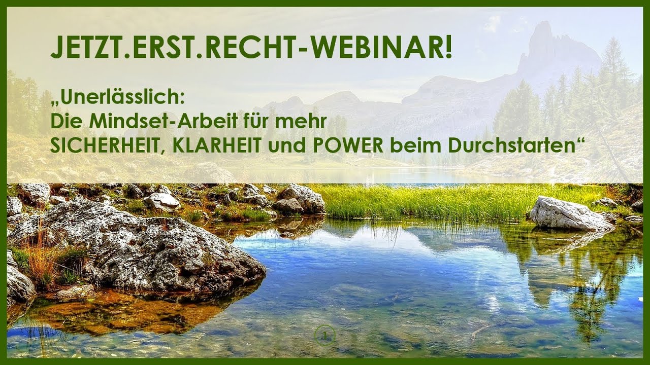 Mindset-Arbeit für mehr SICHERHEIT, KLARHEIT und POWER beim ...