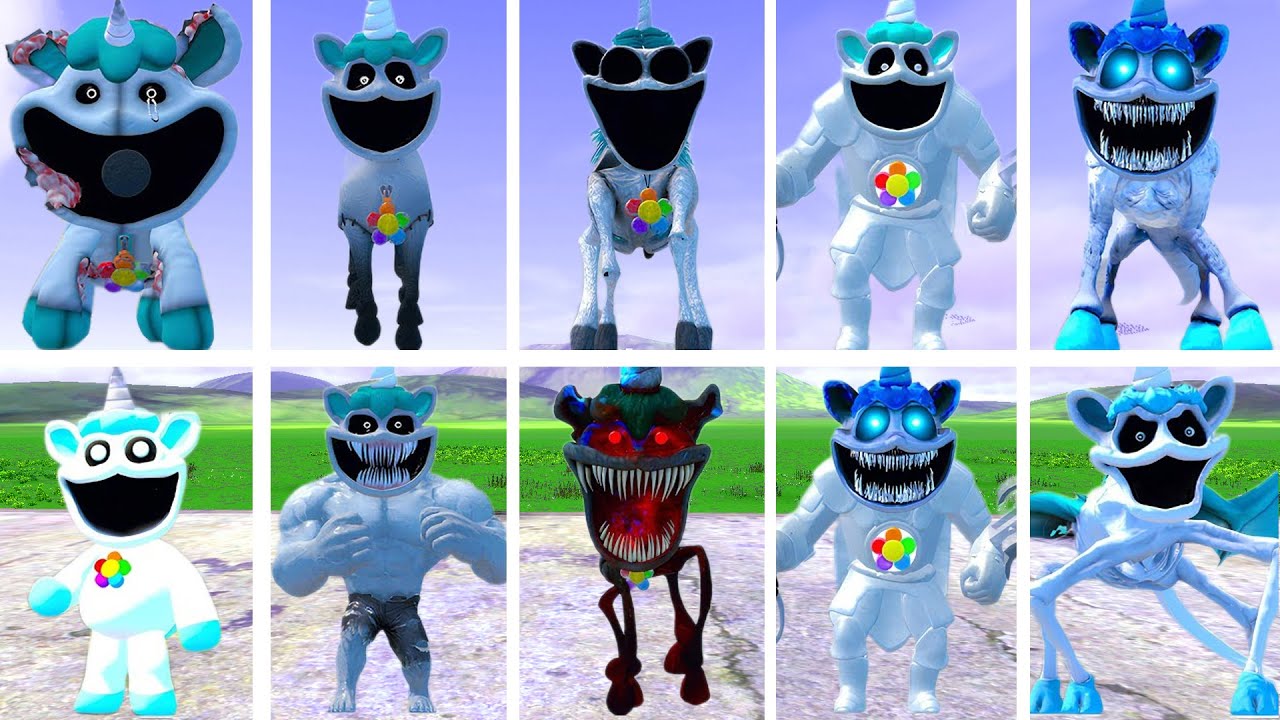 EVOLUTION OF ALL SMILING CRAFTYCORN SMILING CRITTERS POPPY PLAYTIME ...