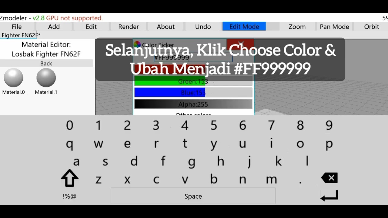 Tutorial Zmodeler Android : Cara Mengganti Atau Memasang Texture Pada Part Di Zmodeler Android ...