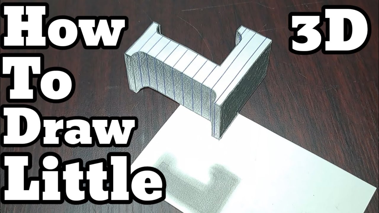 3D drawing is very easy let's do the letter L together - YouTube