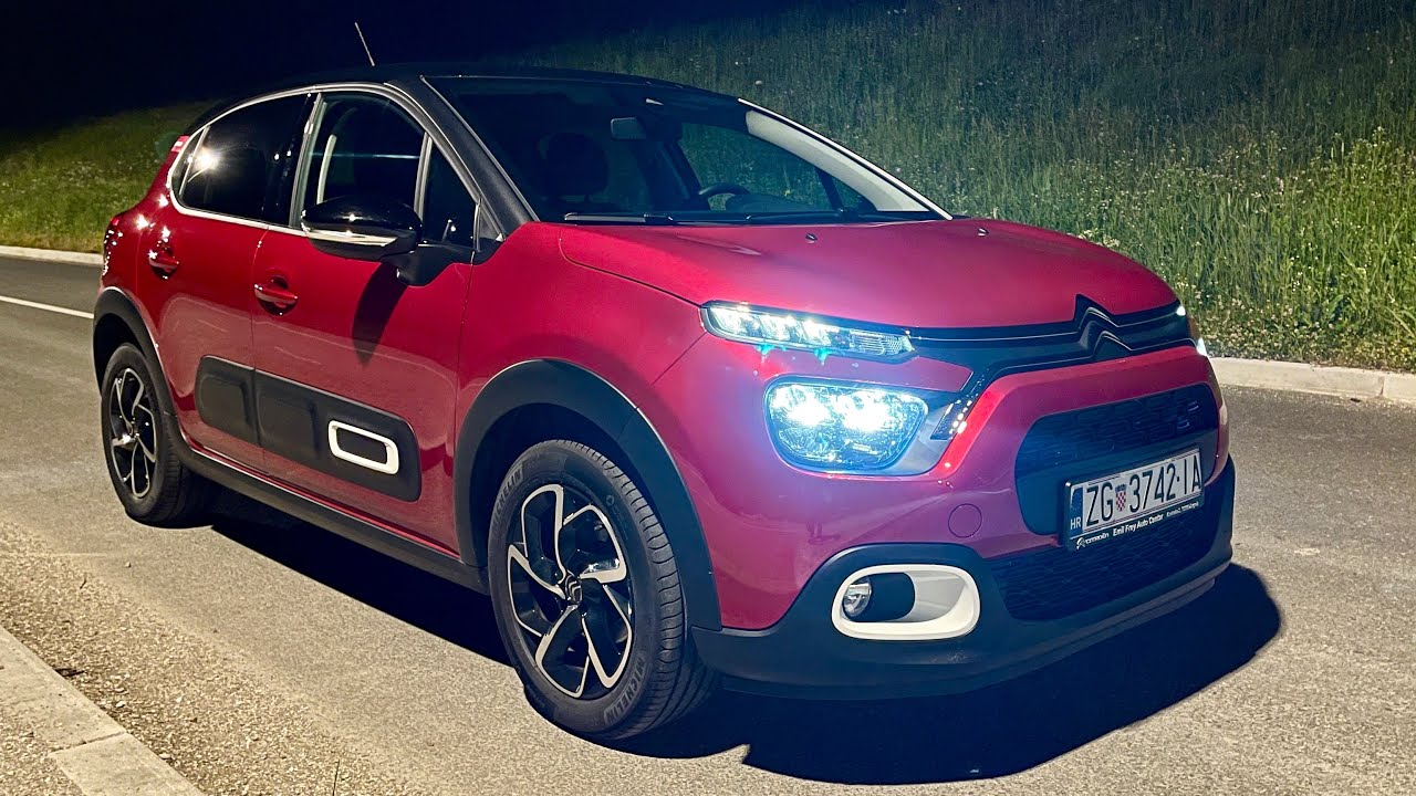 CITROEN C3 2021 Facelift - new LED lights test & demonstration in the ...