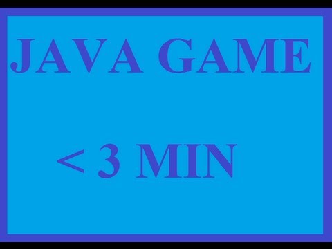 Easy-intermediate Tutorial: Make Your Own Java Game In Under 3 Minutes