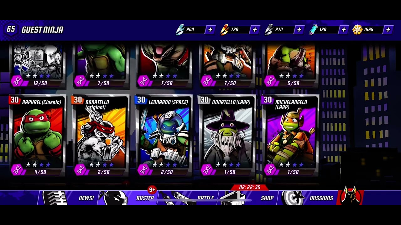 My Characters Collection Part 2 (TMNT Legends) #TMNT #fullgameplay # ...