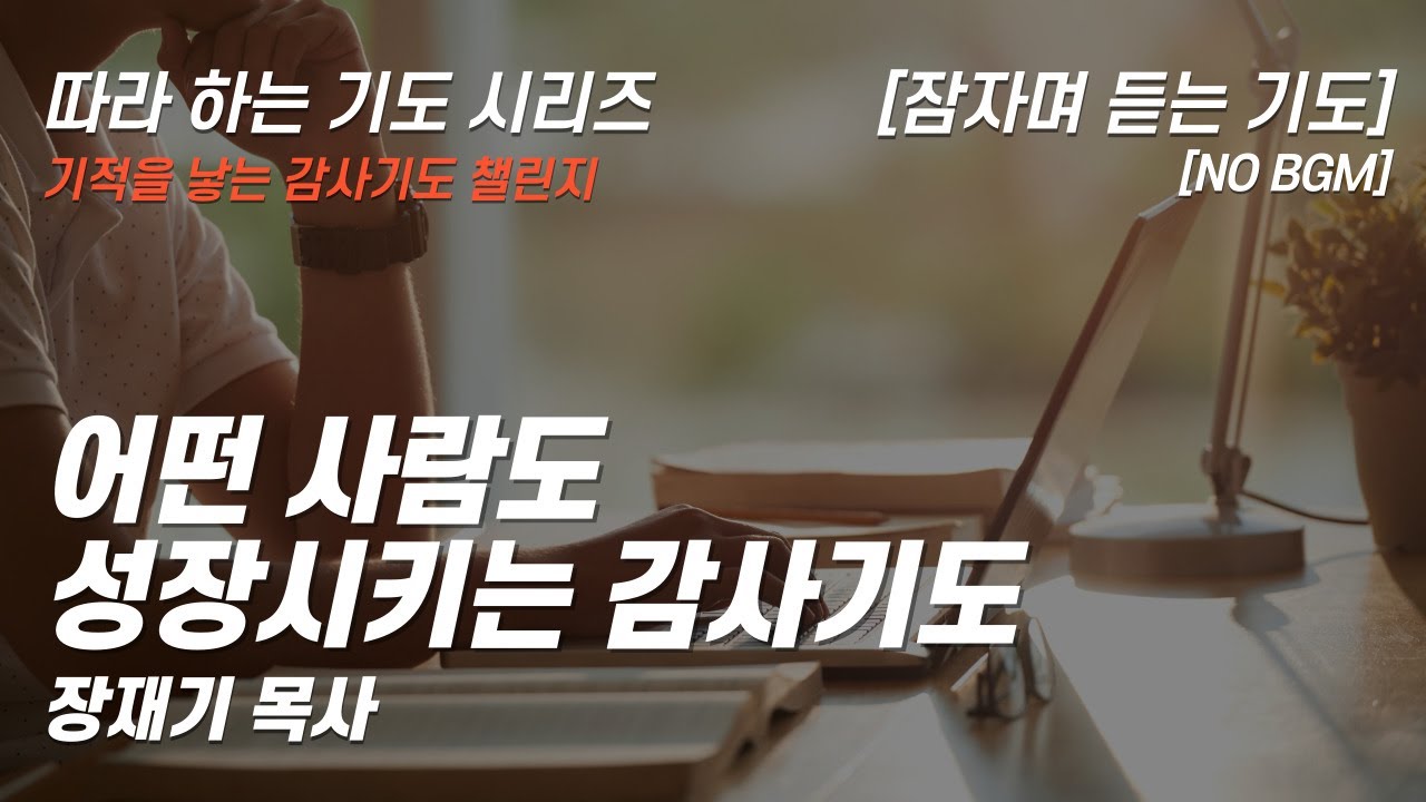 따라하는 기도시리즈 감사17 어떤 사람도 성장시키는 감사기도 배움의 즐거움을 주셔서 감사합니다 잠자며 듣는 기도 No Bgm 장재기 목사 감사기도를 남겨