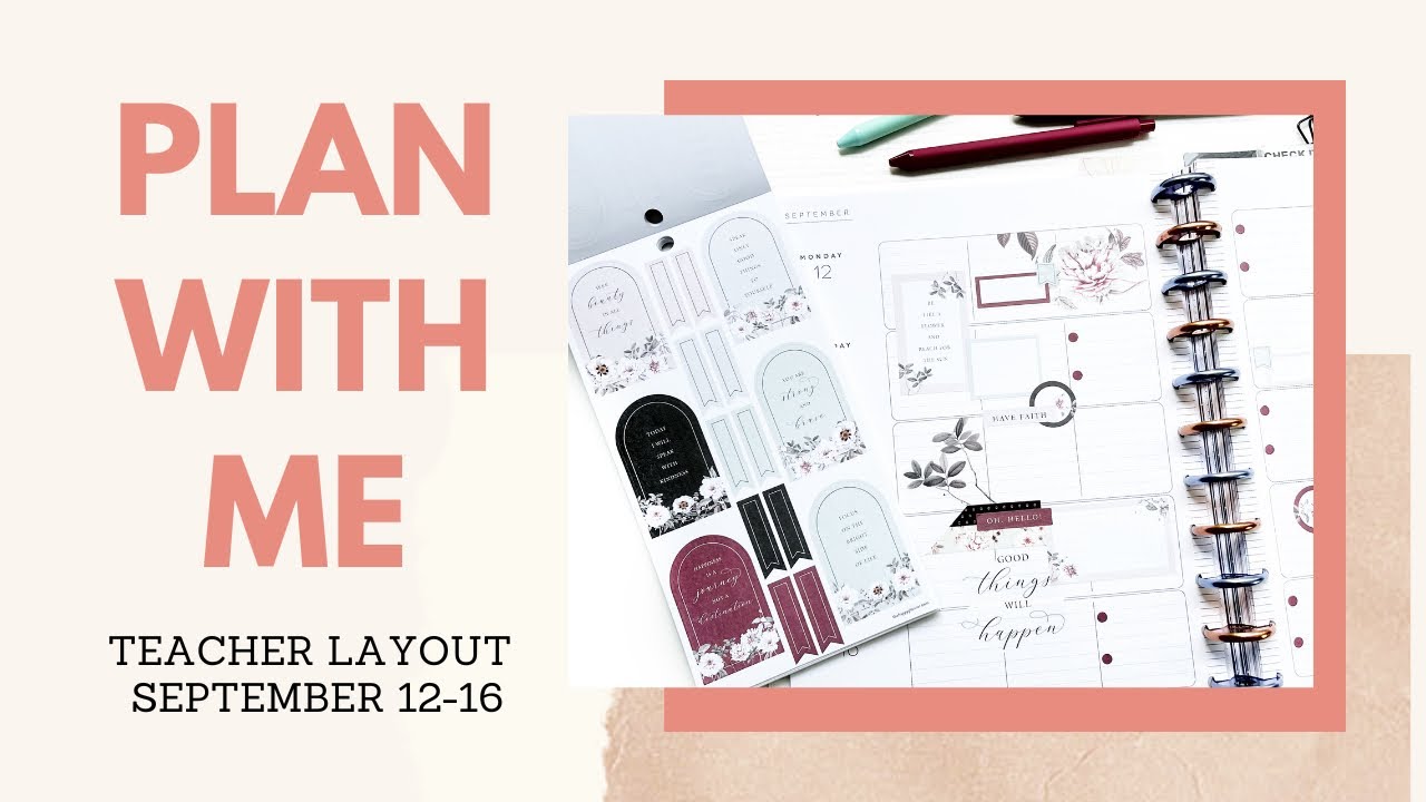 Plan with Me | Big Happy Planner Teacher Layout - YouTube