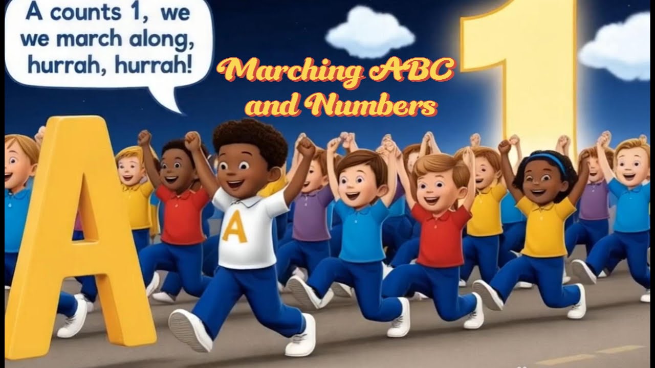 Marching ABC and Numbers || ABC Counting March Song | Fun Learning for ...