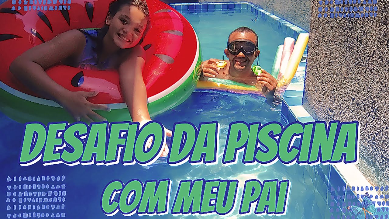 Fazendo desafio da piscina com meu pai 🏊 quem será que ganhou? 😁 ...