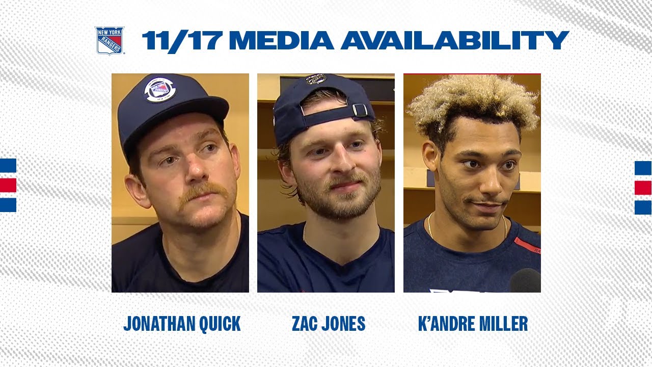 NYR at SEA: Jonathan Quick, Zac Jones and K’Andre Miller Postgame ...