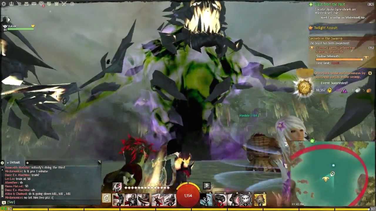 Guild Wars 2: World Boss:Queensdale(Shadow Behemoth) - YouTube