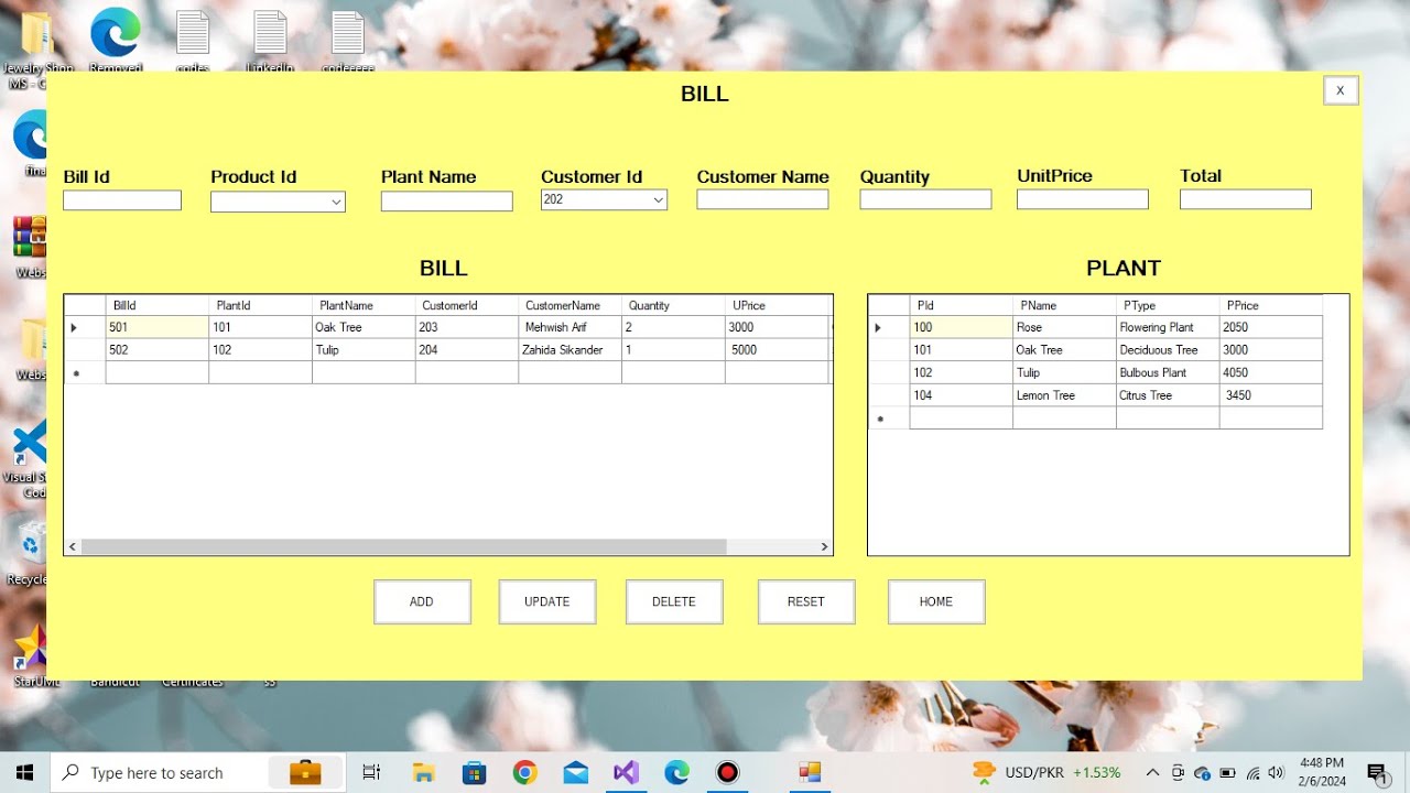 Plant Nursery Management System(Full Project) In C# | Visual Studio ...