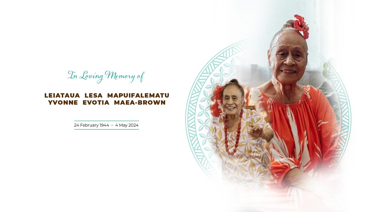 Burial Service of Yvonne Maea-Brown - YouTube