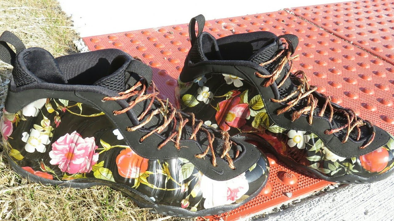 Nike Foamposite One Floral Review. Carbon Fiber Arch. Natural Vine shoe ...