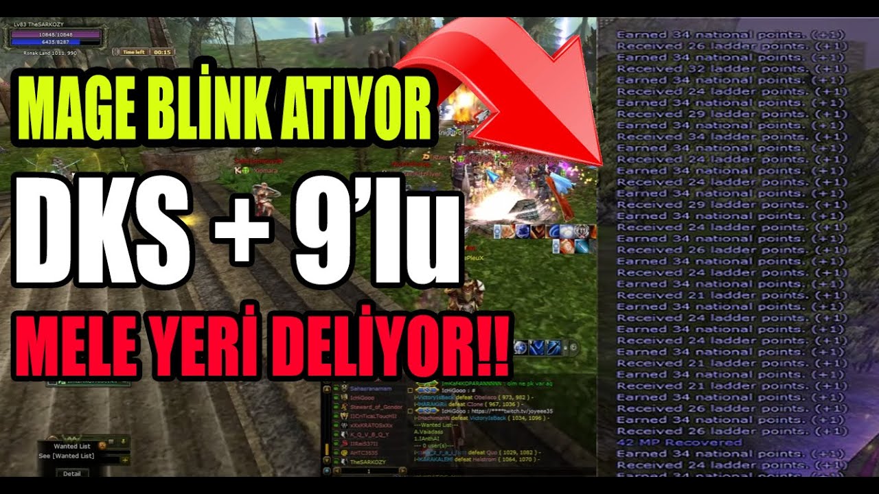 Mage Blink Atıyor Dks +9'lu Ekip Yeri Deliyor - Knight Online Oreads ...