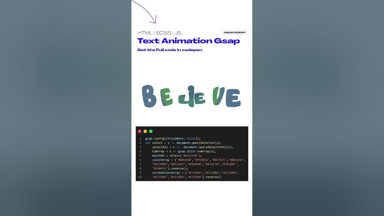 Text Animation Gsap Shorts Html Css Gsap Gsapanimation Software Programming Code